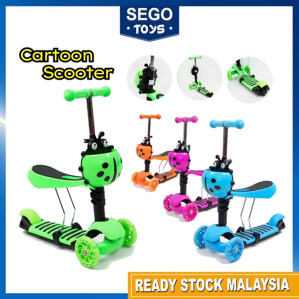 Skuter Budak Cartoon Scooter Chair Adjustable Scooter For Kids Murah ...