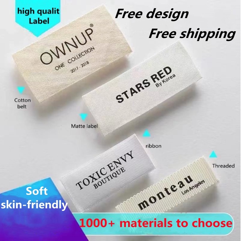 Clothing Label Customized Fabric Sewing Clothing Labels for Garment ...
