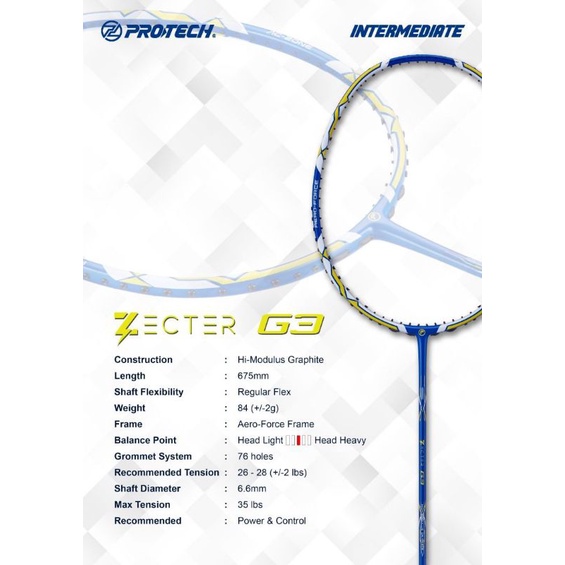 Zecter G1/G3/G6/G9 BADMINTON RACKET | FREE STRING + GRIP + STRING ...
