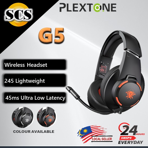 [NEW 2021] PLEXTONE G5 Foldable Gaming Wireless Headphones Low Latency Bluetooth Headset with ...