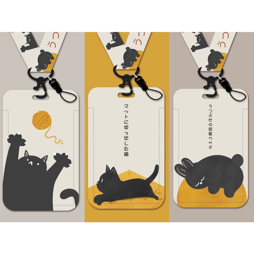 Wool cat name card card set student hanging neck hanging rope work ...