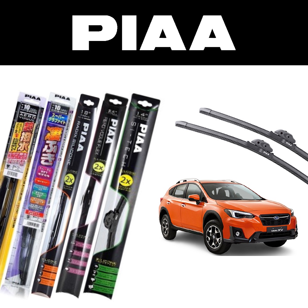 PIAA Subaru XV 2017-Present Wiper Si-Tech Super Graphite Aero Vogue ...