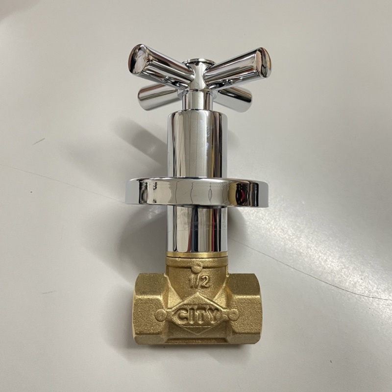 BRAND CITY Wall Flanged Concealed Stop Cock with KNOB Handle Chrome ...