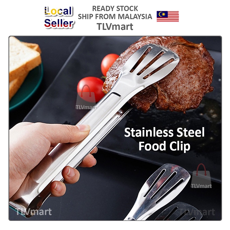 Stainless Steel Food Clip Bread Anti-scalding Clip Buffet Folder ...