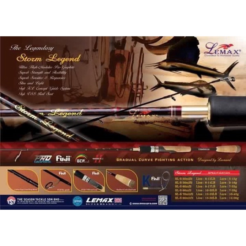LEMAX STORM LEGEND CASTING/SPINNING ROD | Shopee Malaysia
