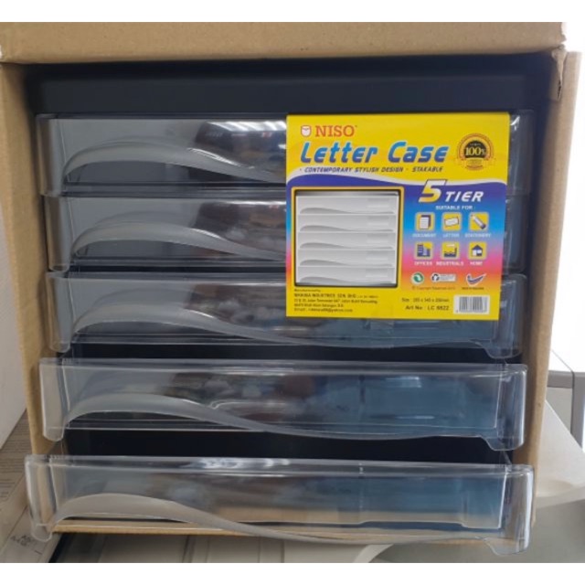 Niso 5 tier letter case Art no:8822 | Shopee Malaysia