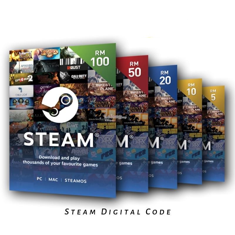 Steam Wallet RM50 Code (Ready Stock) | Shopee Malaysia