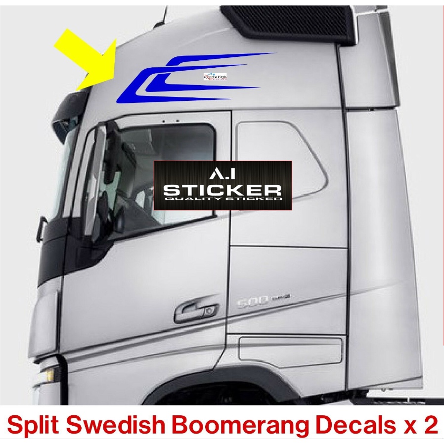 Volvo DAF Scania truck roof decals x 2. danish arrow style | Shopee ...