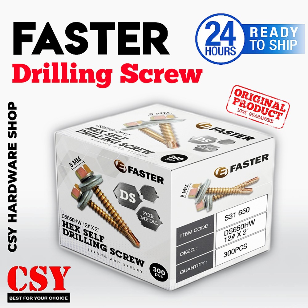 E-Faster Hex Self Drilling Screw for Metal / Screw Atap Besi | Shopee ...
