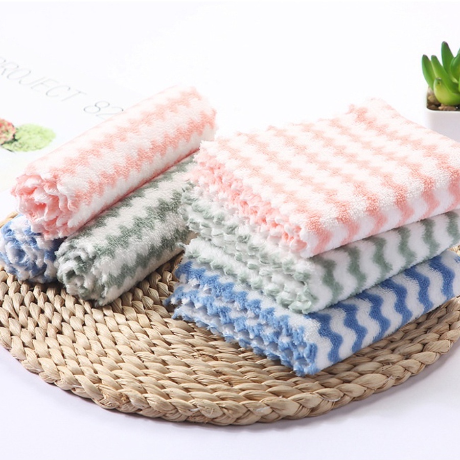 Kitchen Anti-Grease Wiping Rags Microfiber Wipe Cleaning Cloth Home ...