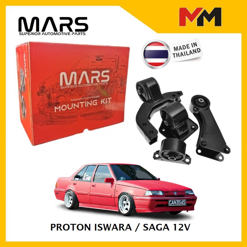 ORIGINAL MARS ENGINE MOUNTING KIT SET - PROTON ISWARA / SAGA 12V 1.3 1. ...