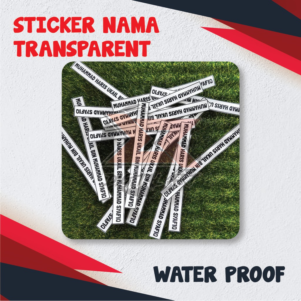 [BEST OFFER] STICKER TRANSPARENT NAMA TERBAIK | Shopee Malaysia