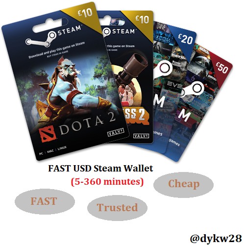 Steam Wallet 20/50/100 USD Region | Shopee Malaysia