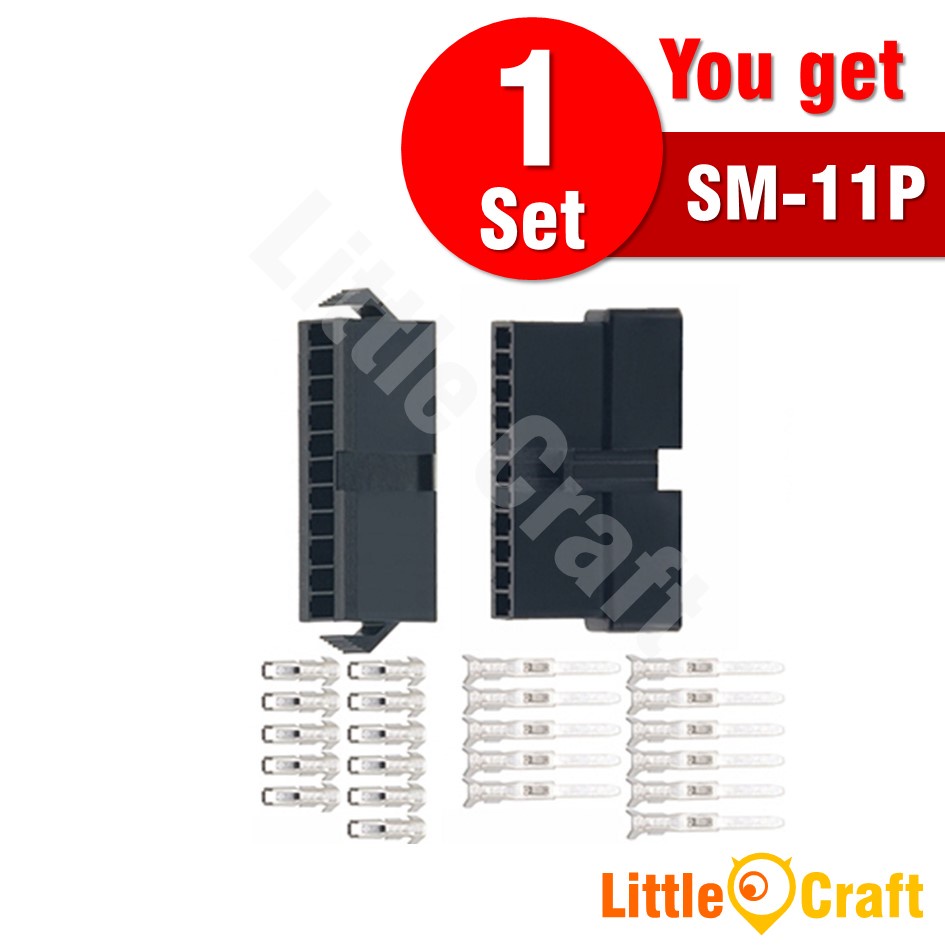 JST SM Connector Plug Female & Male Housing With Terminal Pin 2.54mm Pitch 2P 3P 4P 5P 6P 7P 8P ...