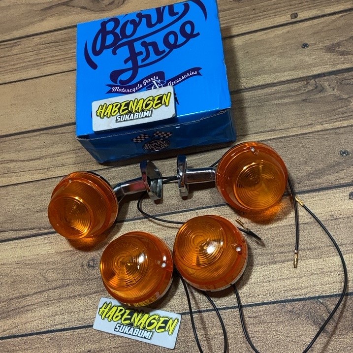 Turn signal lights sen sign set front and rear honda c50 c70 c90 bekjul ...
