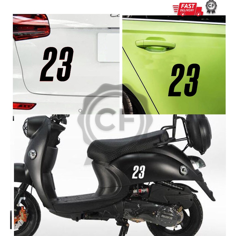 🏁🏁RACE NUMBER STICKER SIDE DOOR Sticker Kereta Nombor 23号:易生车贴纸 ...