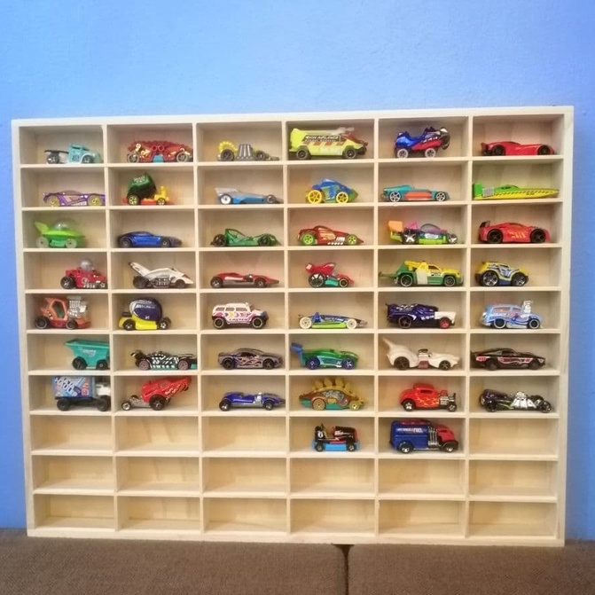 Hotwheels Rack Display Fine Solid Wood Quality 60 Slot | Shopee Malaysia