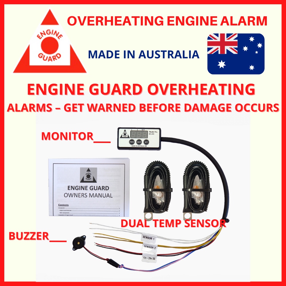 Australia ENGINE GUARD overheating alarms prevent damage petrol diesel ...