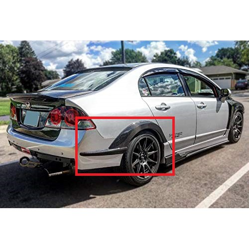 Honda Civic FD2 Type R M&M Rear Wider Fender Flares Arches Carbon Fiber ...