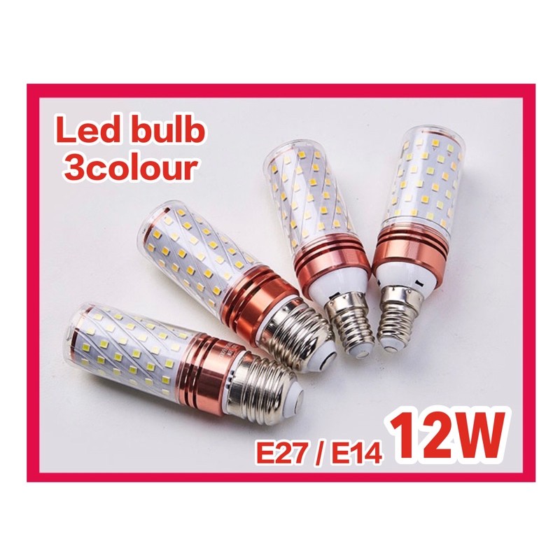 E27 / E14 led light bulb led 3 colour bulb mentol led 3 warna tri ...
