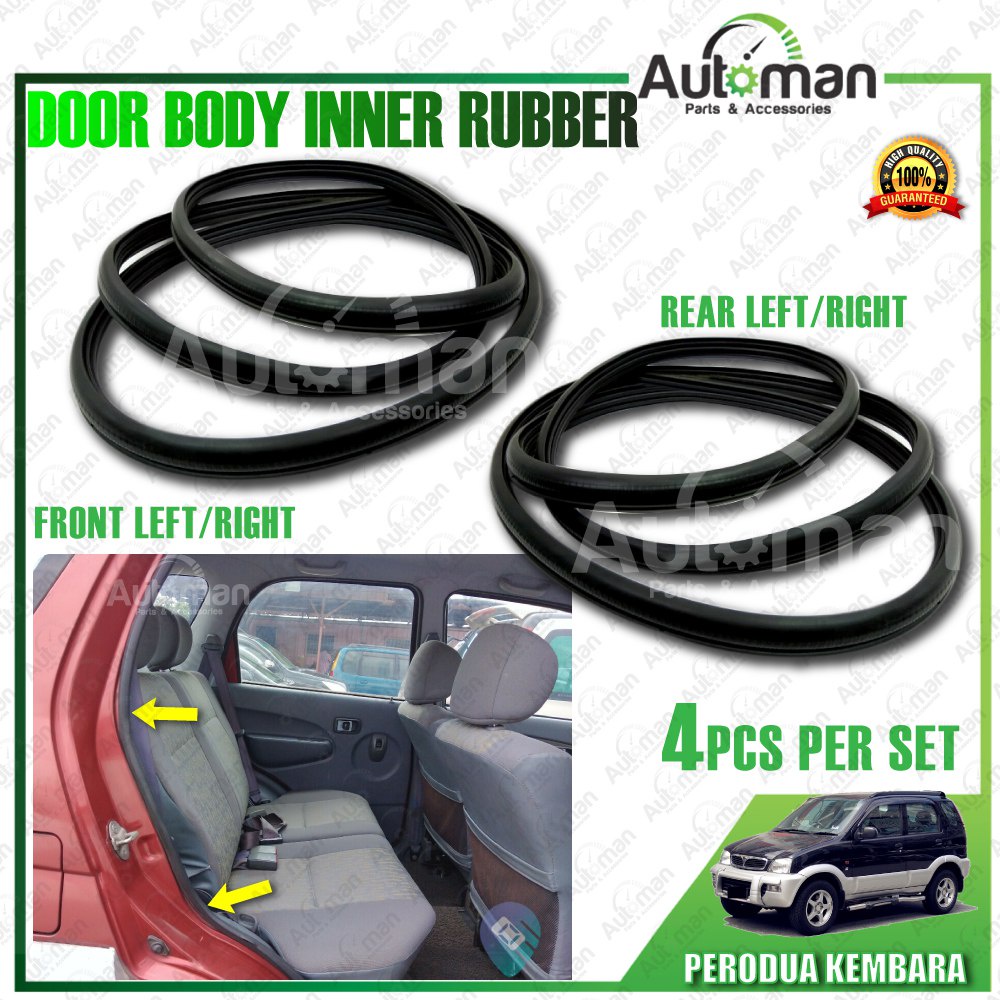 Perodua Kembara Door Body Inner Rubber Body Rubber Weatherstrip Black ...