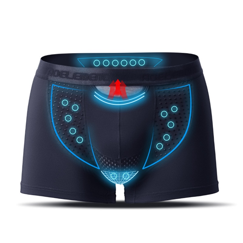 Men's Separate Pouch Holder Ice Silk Boxer British Healthy Pants ...