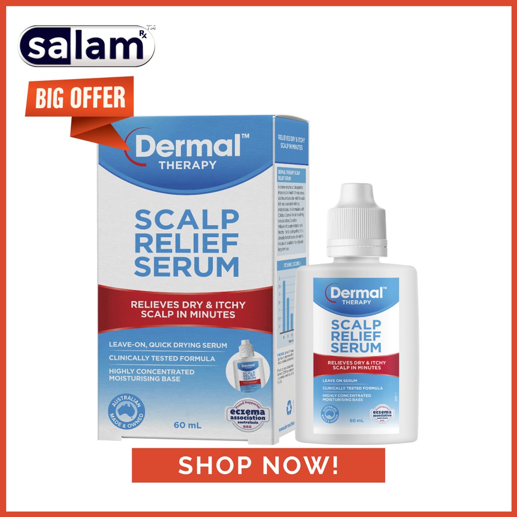 [EXP: 11/2023] DERMAL THERAPY SCALP RELIEF SERUM 60ML [RELIEVES DRY ...