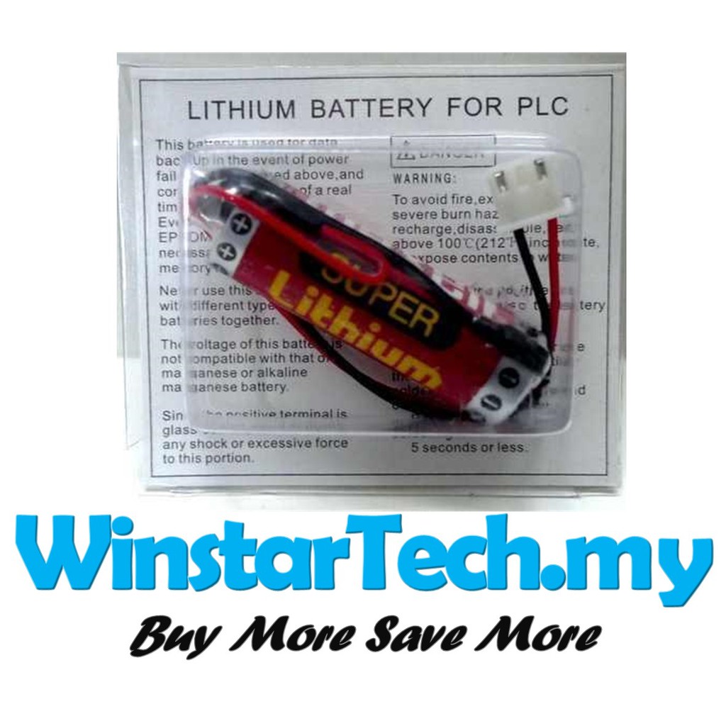 MAXELL F2-40BL ER6C AA 3.6V 1800mAh CNC PLC Lithium Battery With Plug ...