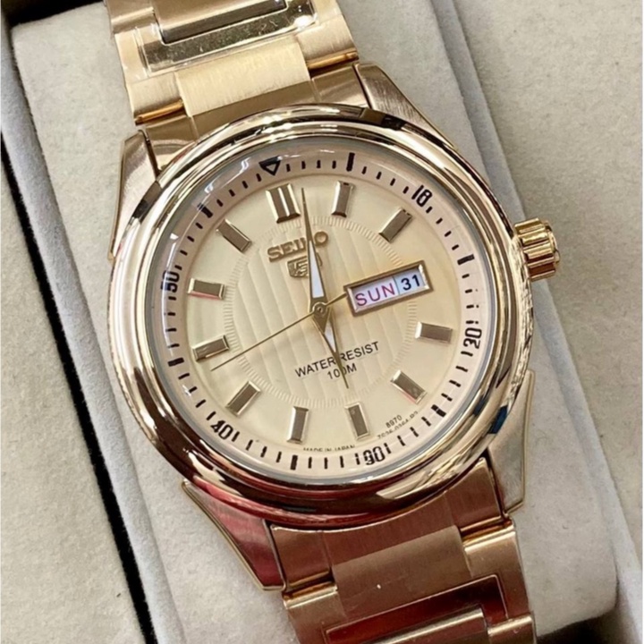 Seiko 5 SNKL23K1 Automatic See-Thru Back Stainless Steel Bracelet Gents ...