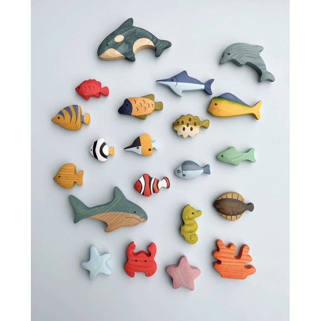 Mikheev Manufactory Wooden Fish Toys Set | Shopee Malaysia