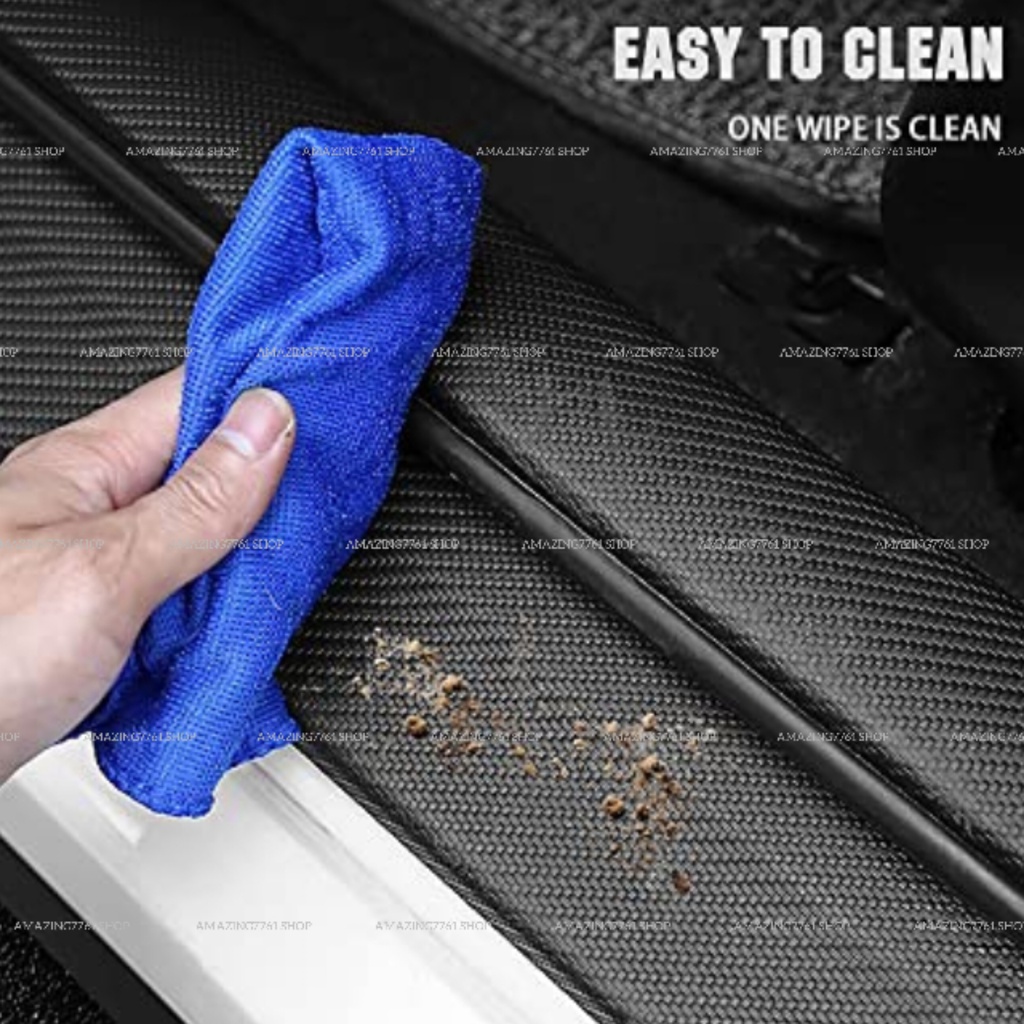 AMAZING NEW PERODUA ALZA 2022 CARBON FIBER DOOR STEP PU LEATHER REAR ...