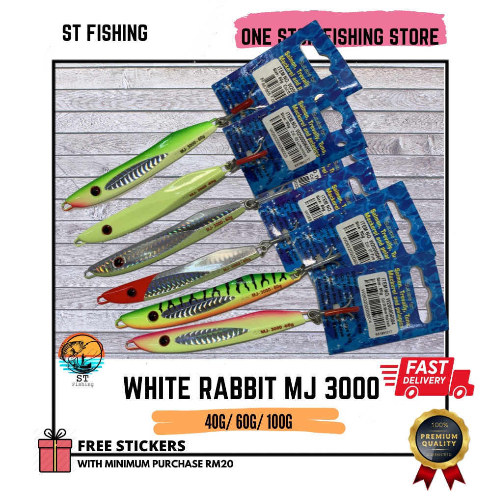 WHITE RABBIT JIG MJ 3000 40g/ 60g/ 100g | Shopee Malaysia