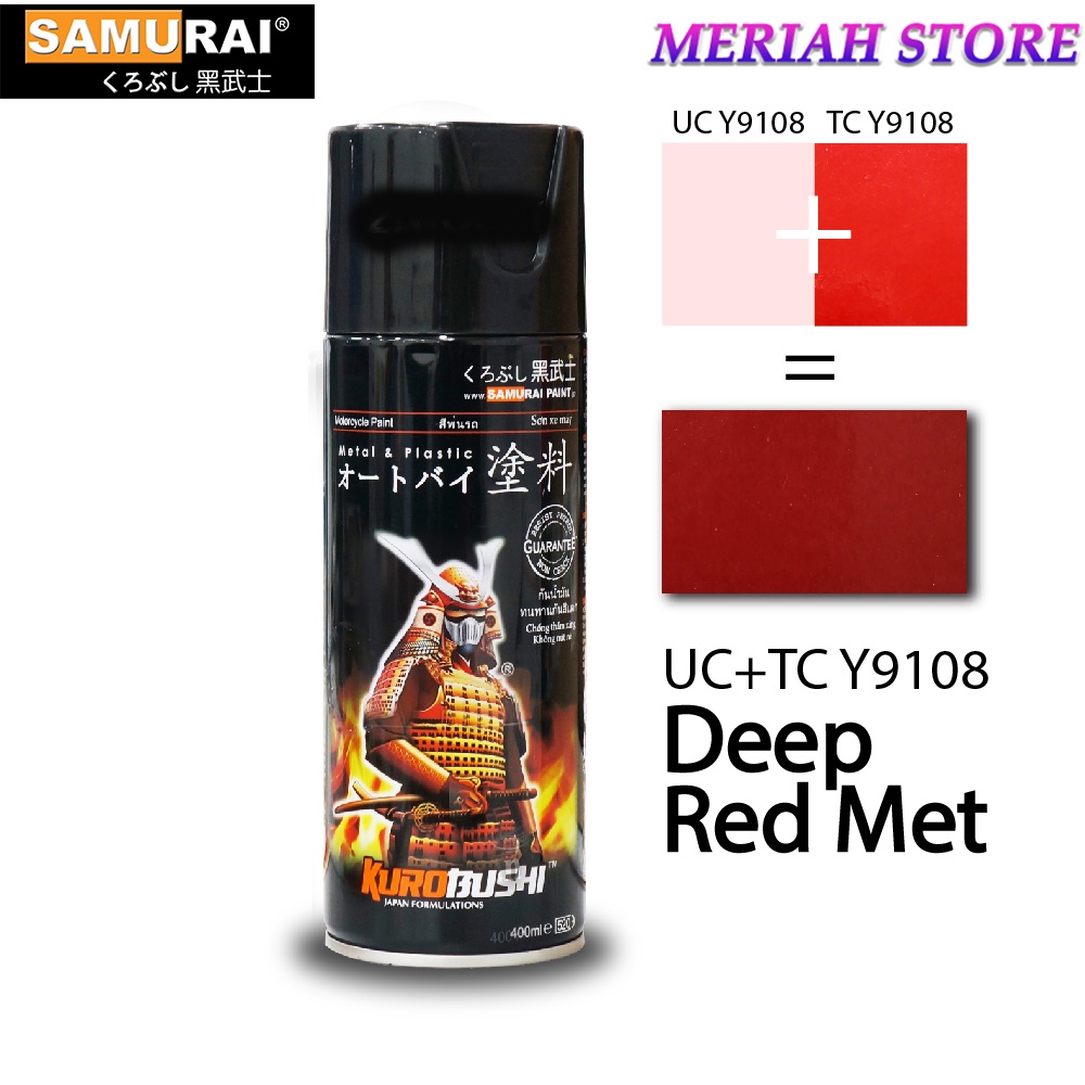 Samurai Y9108 Yamaha Deep Red Met 2 Coat System Aerosol Spray Paint 400ml | Shopee Malaysia