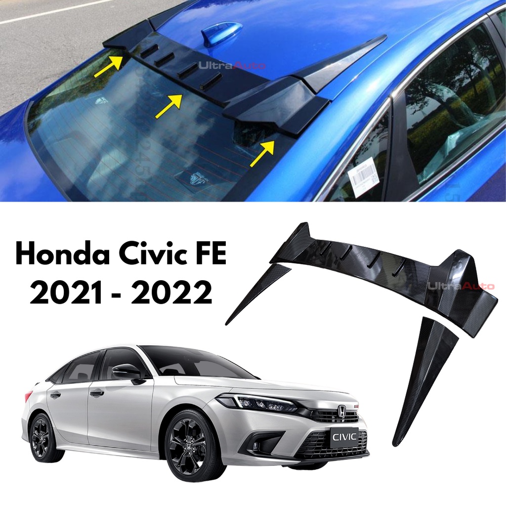 Honda CIVIC FE Rear Roof Spoiler Type R Wing Diffuser 2021 2022 Body ...