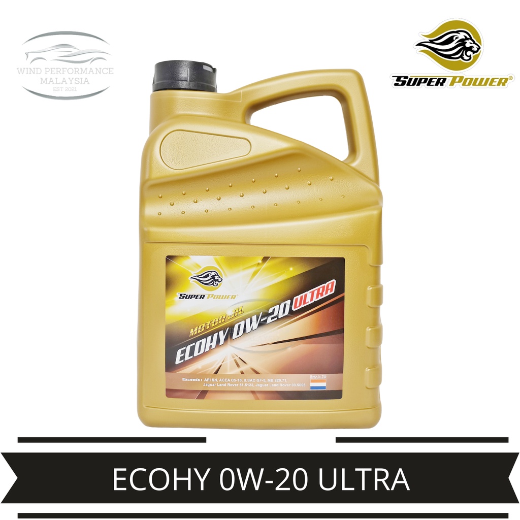 🔥 SUPER POWER PREMIUM LUBRICANTS 🔥 ECOHY 0W-20 ULTRA (ENGINE OIL) 1L/4L ...