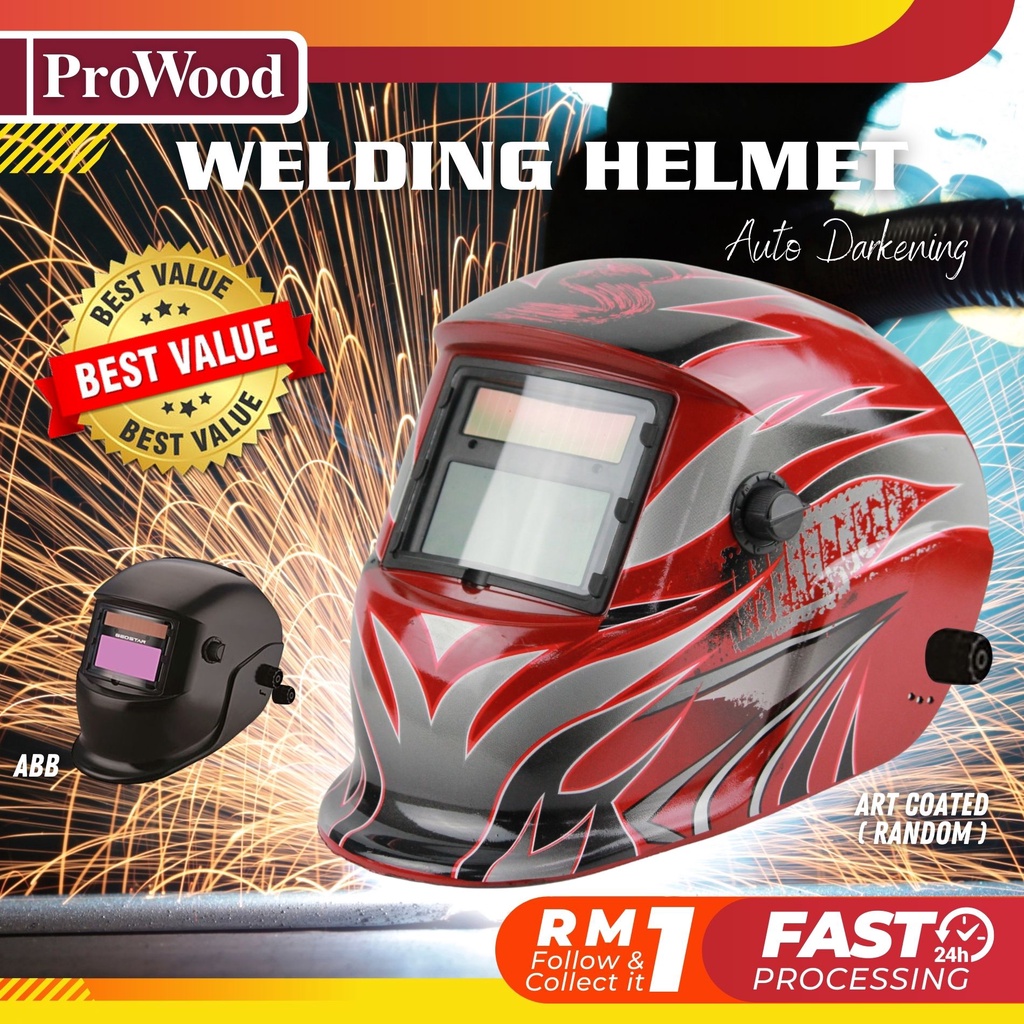 Auto Darkening RANDOM DESIGN Welding Helmet Pro Solar Mask UV ...