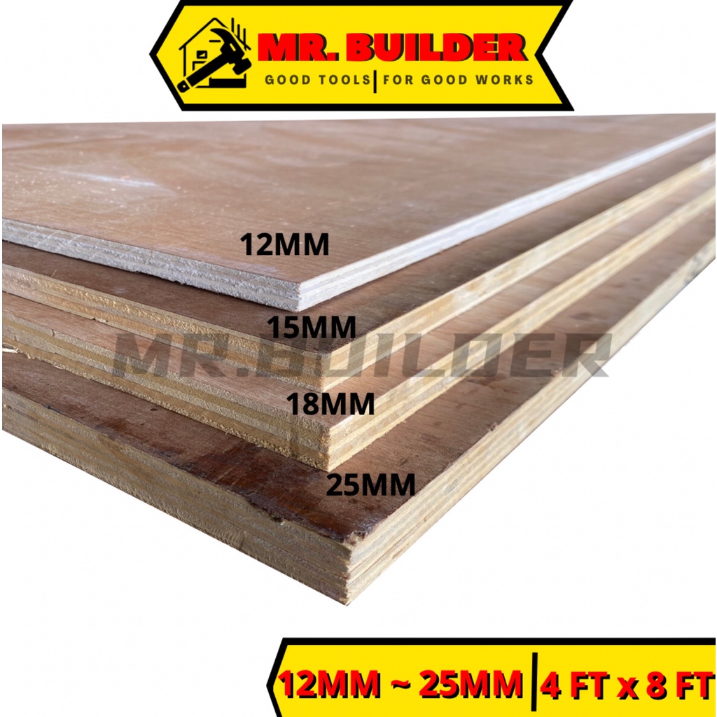 MR. BUILDER (4FT x 8FT) 12MM 15MM 18MM 25MM Grade A Plywood Timber ...