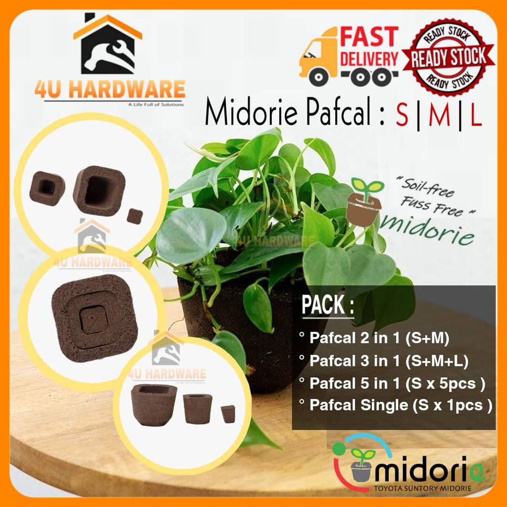 Original Midorie Soil-free Organic Pafcal Pack (S, M, L) / 日本无土海绵 ...