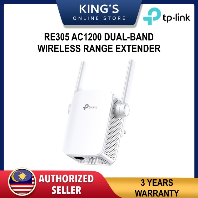 TP-Link RE305 AC1200 Dual Band 5GHz + 2.4GHz Wireless Range Extender ...