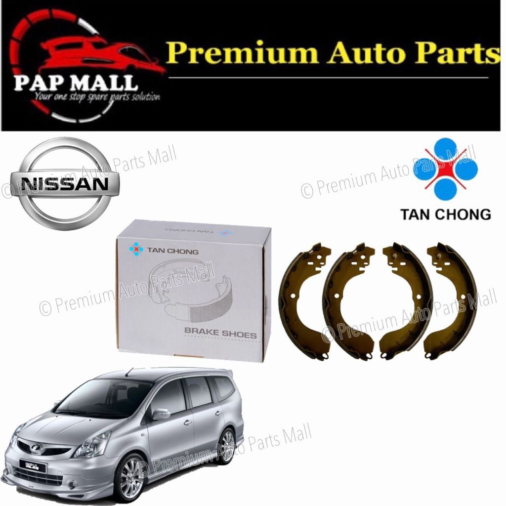 Tan Chong ORIGINAL Rear Brake Shoe Nissan Grand Livina L10 (4 Pcs) | Shopee Malaysia