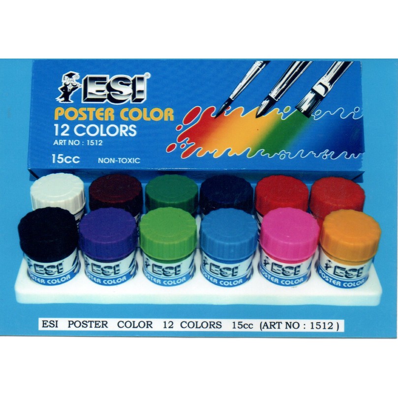 ESI Poster Water Color 15cc 12 Colors | Shopee Malaysia