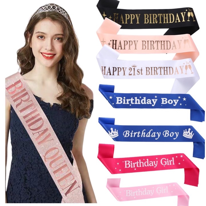 Party sash Happy Birthday Sash Birthday Party Accessory Decoration ...