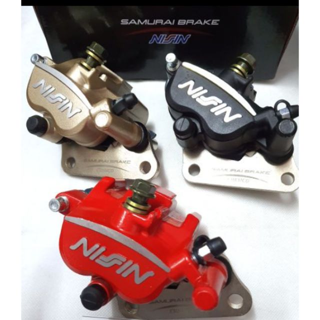 Y15ZR NISSIN SAMURAI CALIPER 2 POT FRONT BRAKE CALIPER +BRACKET (RED ...