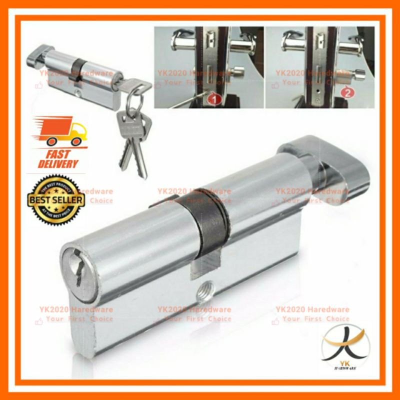 YK CYLINDER PROFILE INDOOR DOOR LOCK HOOK /THUMBTURN/KEY CYLINDERS LOCK ...