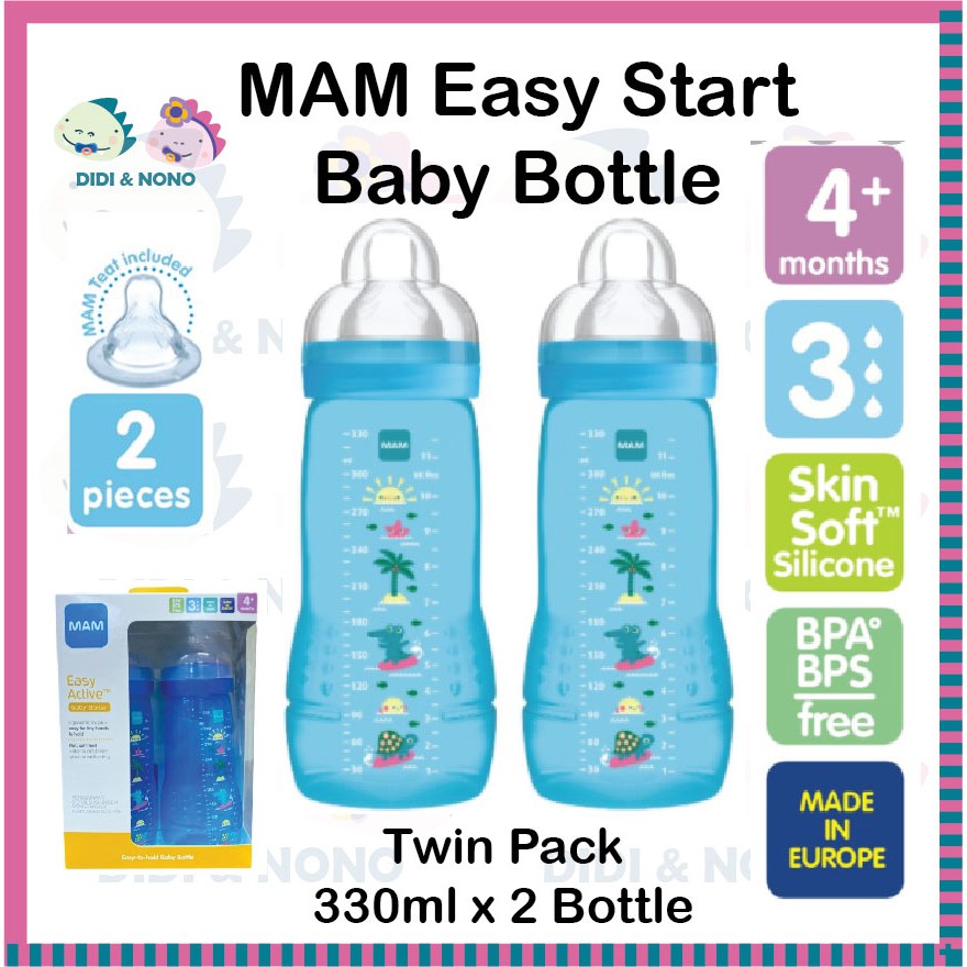 MAM Easy Active Bottle Start & Easy Anti Colic Bottle Self Sterilising ...