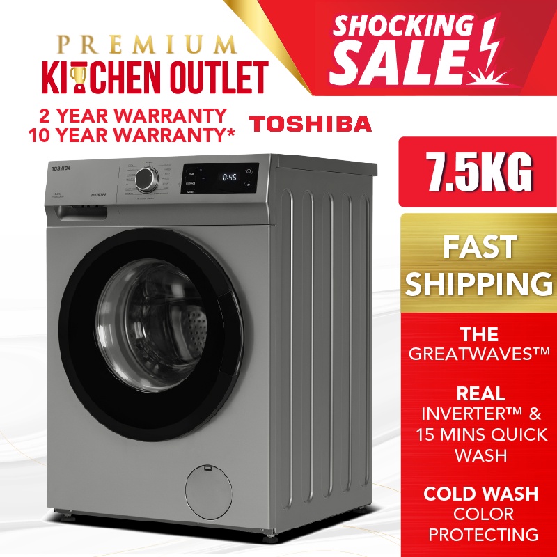 Toshiba 7.5KG Front Load Washing Machine TW-BH85S2M | Washer | Mesin Basuh | Shopee Malaysia