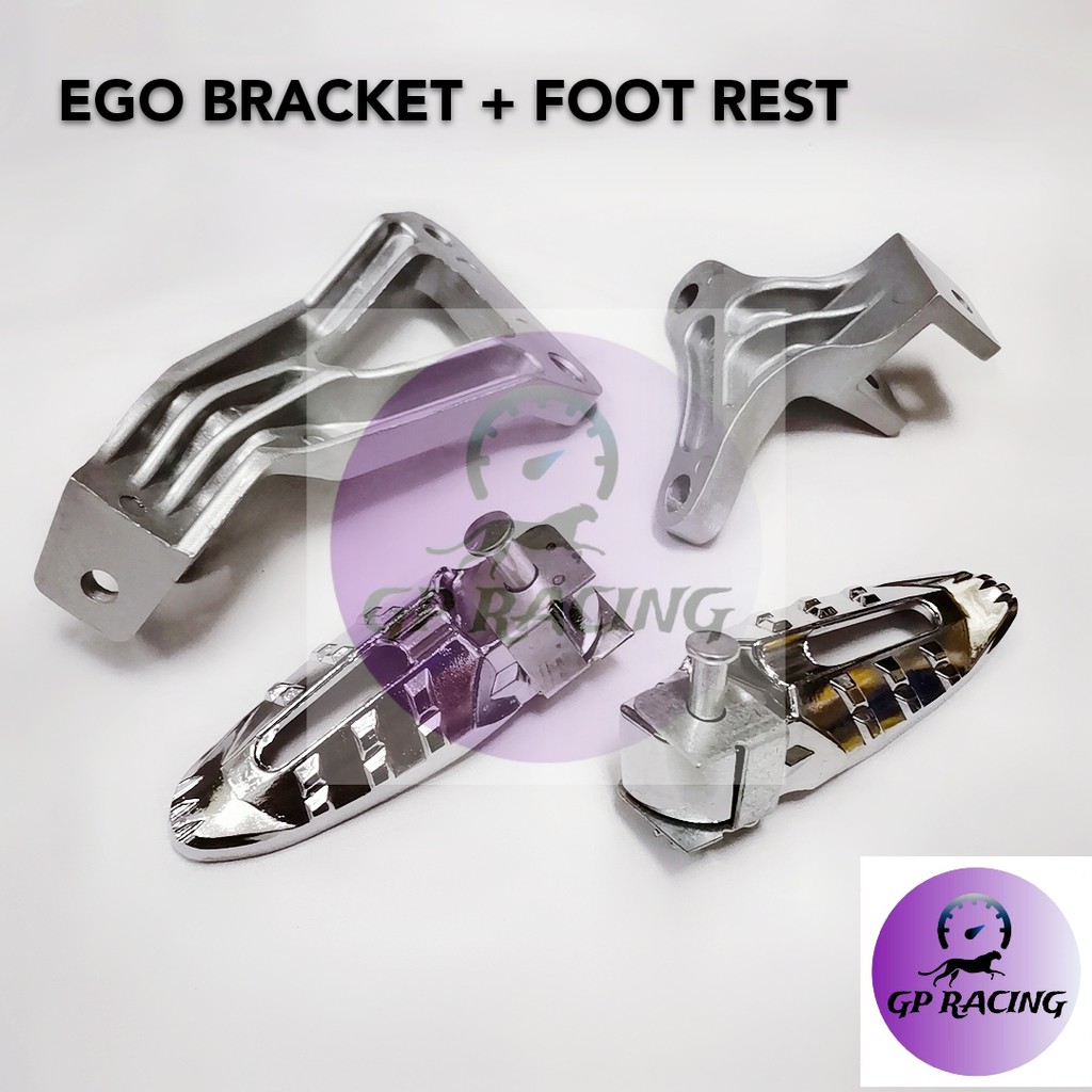 EGO FOOT REST BRACKET + FOOT REST KAKI PIJAK EGO "GP RACING" | Shopee ...
