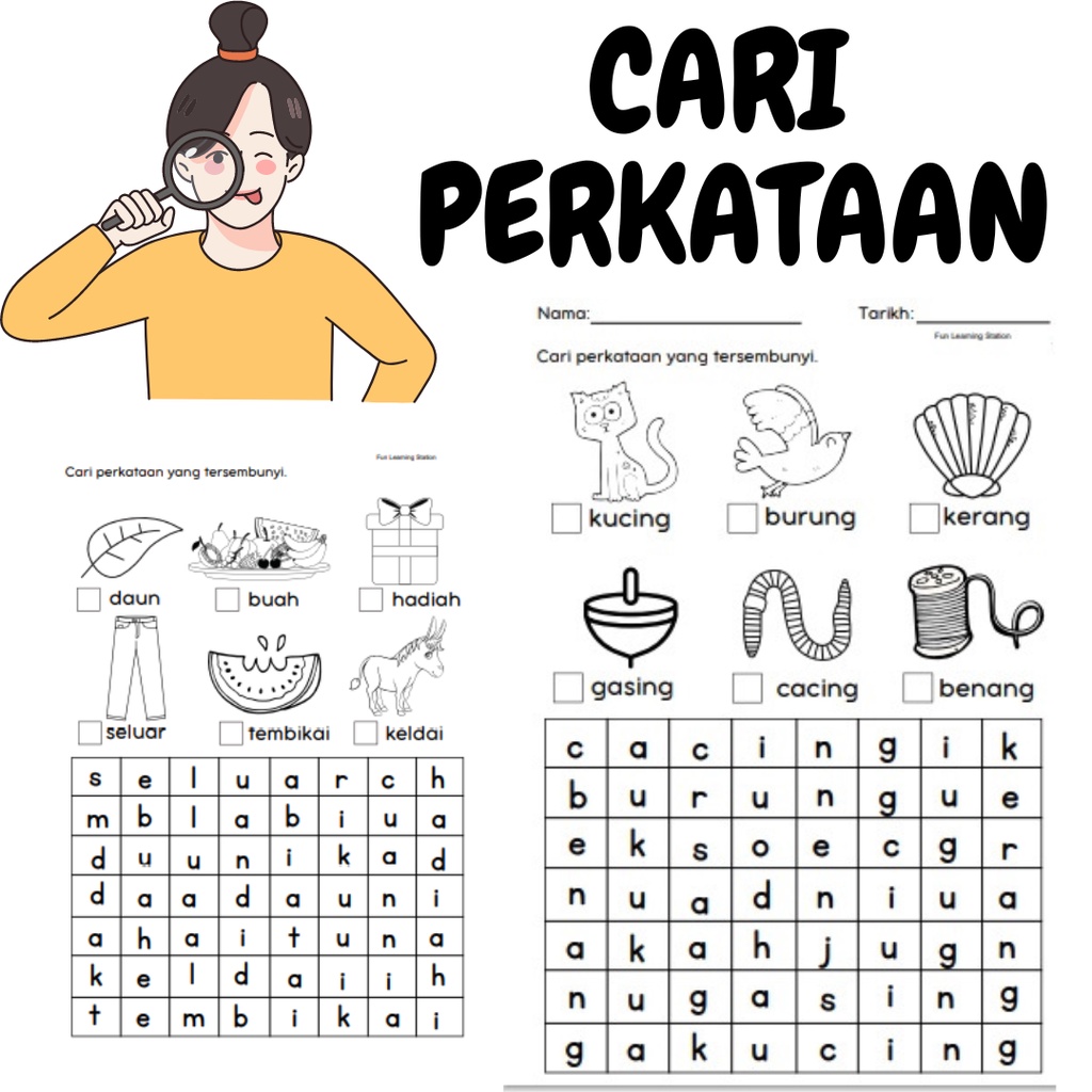 470- Latihan Cari Perkataan Suku Kata Bahasa Melayu Pra Sekolah ...