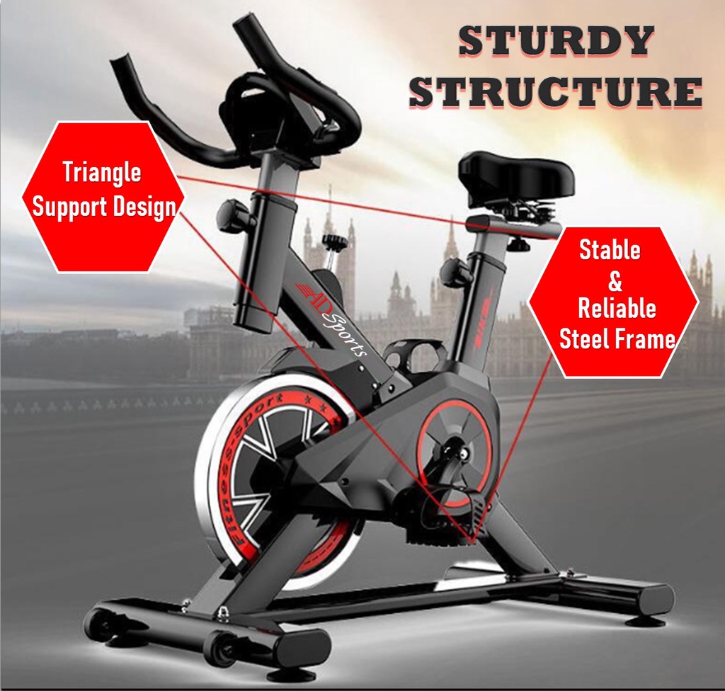 🔥🔥ADSports AD728 Professional Fitness Exercise Bike Home Gym Fitness ...