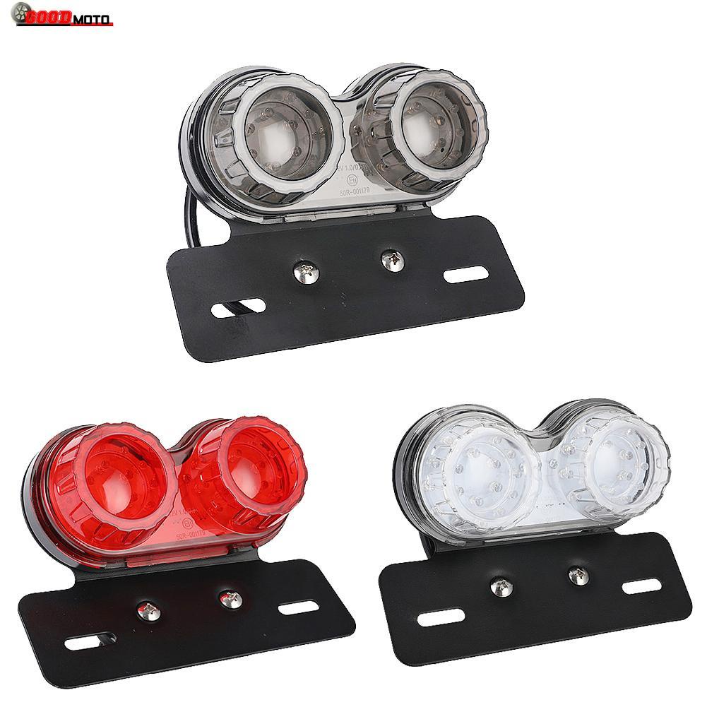 12V Motorcycle LED Tail Brake Turn Signal Light Red White Black For ...